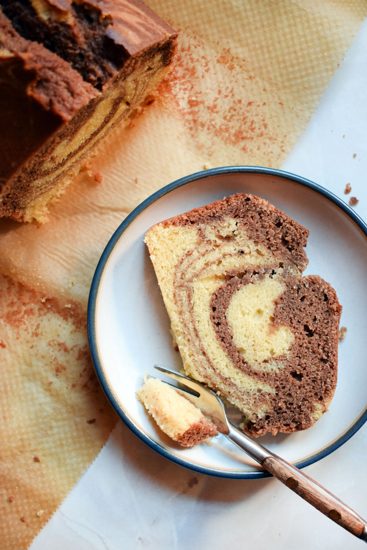 Easy Vegan Marble Cake (Zebra Cake) - Let's Eat Smart
